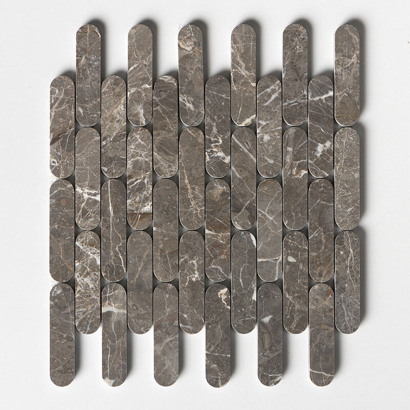 Silver Drop Honed Pill Marble Mosaic (MYS) – Timeless Tile NYC