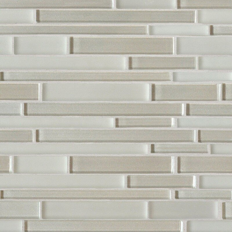 Frost Glossy Interlocking Slides Glass Mosaic (MYS) – Timeless Tile NYC