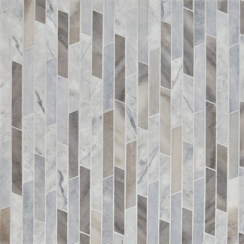 Afyon Grey, Palisandra Multi Finish Rhodes Marble Mosaic (MYS ...
