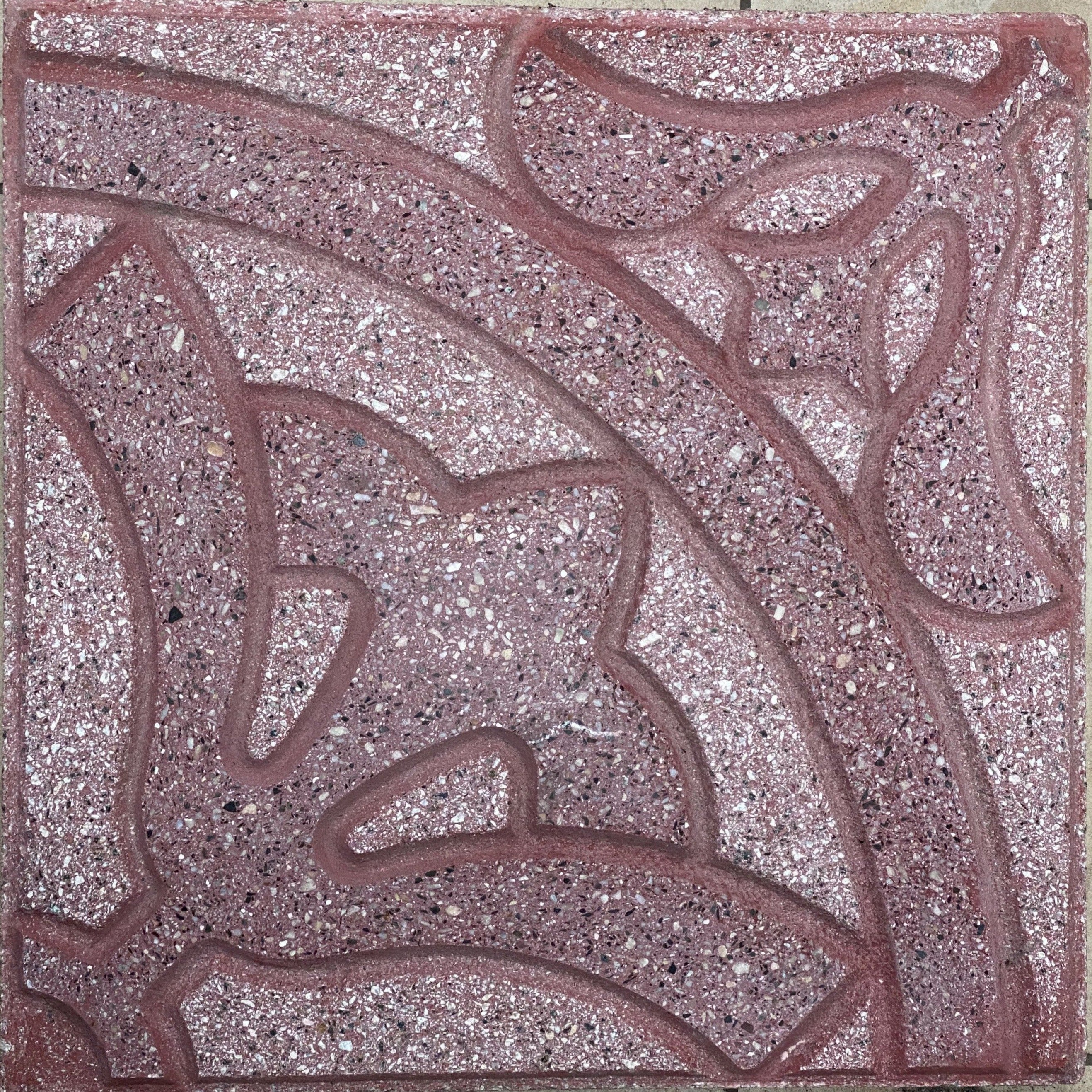 Concrete Paving Stone/Pavers UNI Rosetta Red 16" x 16" – Timeless Tile NYC