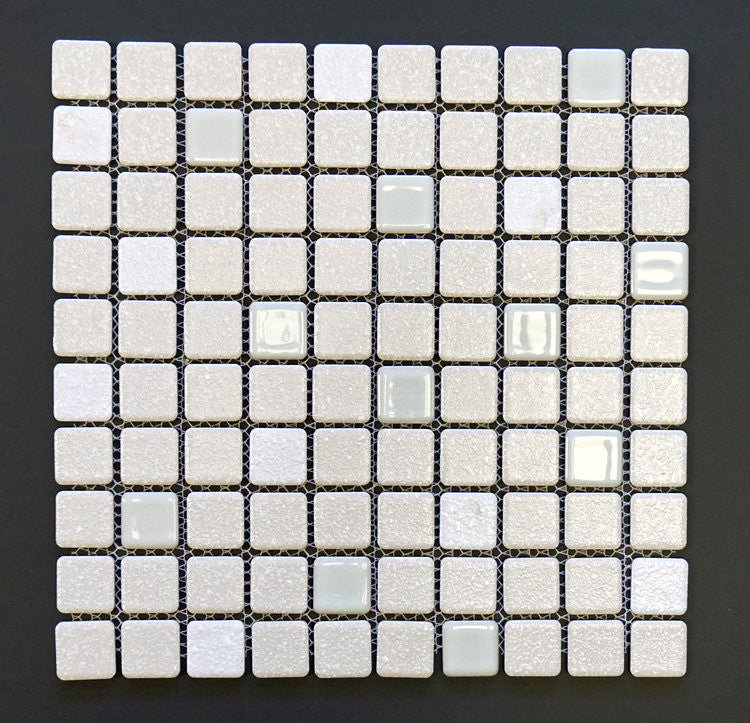 Mosaic BONE Round Corner with Crystalline Finish SRR980 – Timeless Tile NYC
